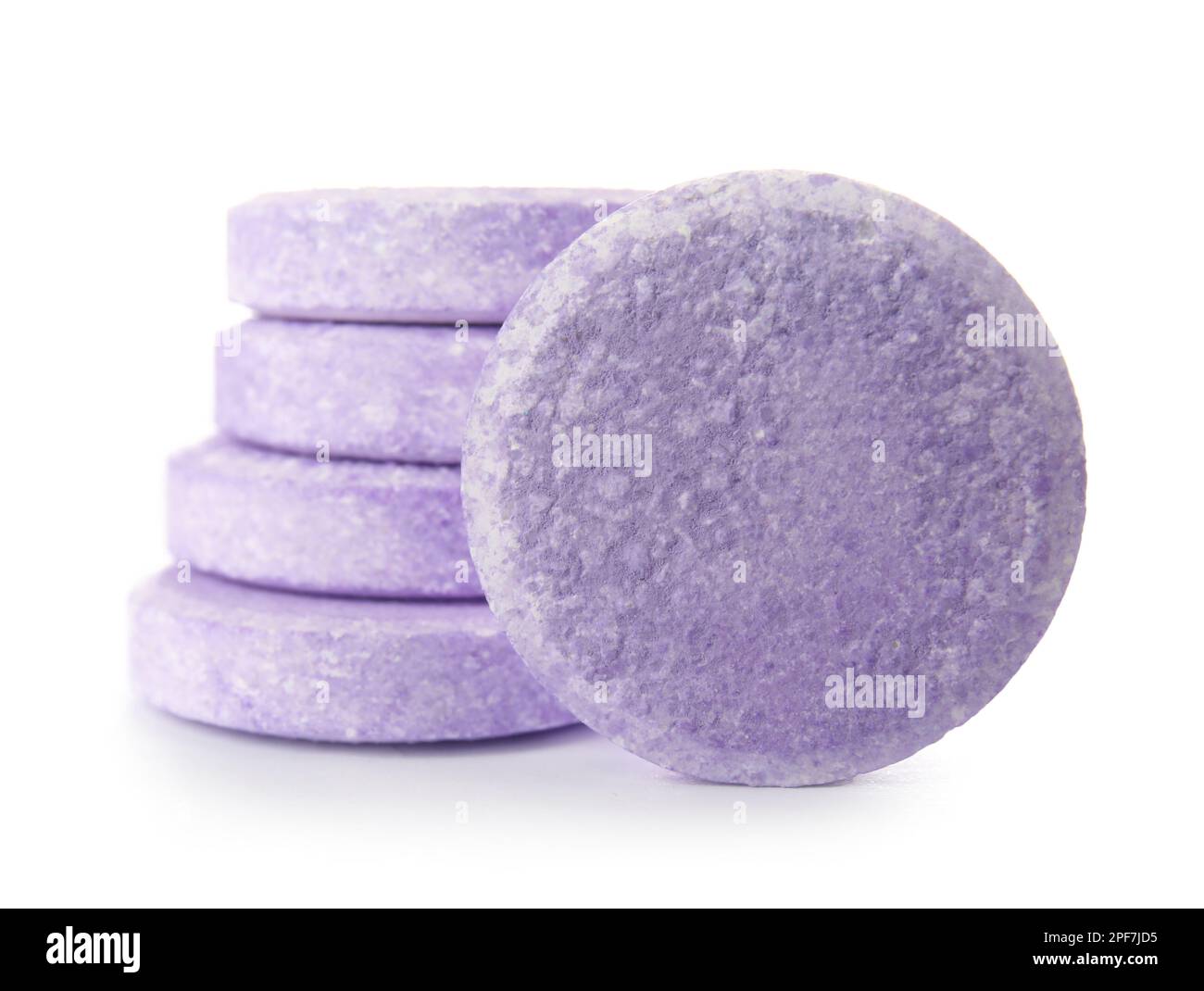 Stack of soluble tablets isolated on white background Stock Photo - Alamy