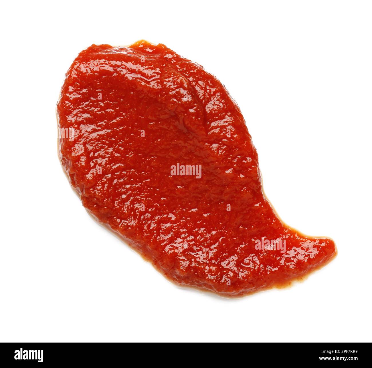 Sample of tasty tomato paste isolated on white background Stock Photo ...
