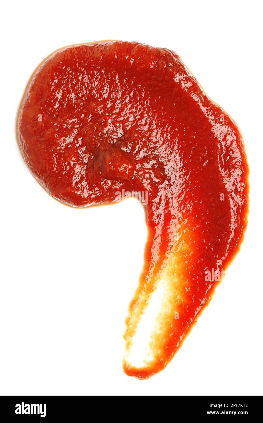 Sample of tasty tomato paste isolated on white background Stock Photo ...