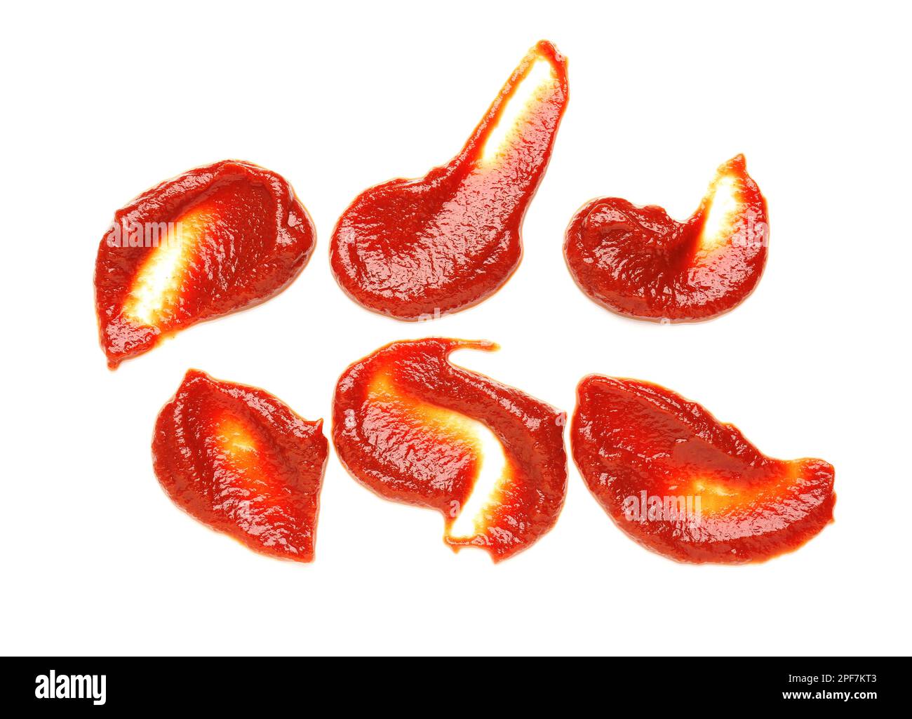 Samples of tasty tomato paste isolated on white background Stock Photo ...