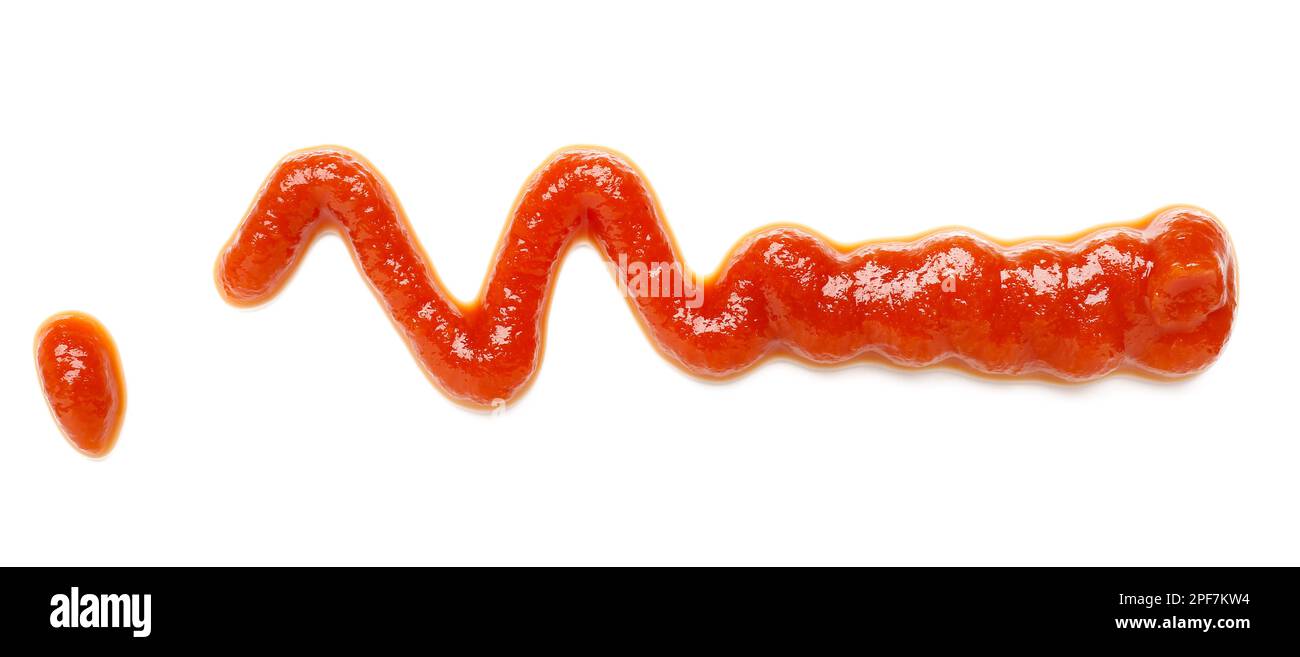 Sample of tasty tomato paste isolated on white background Stock Photo ...