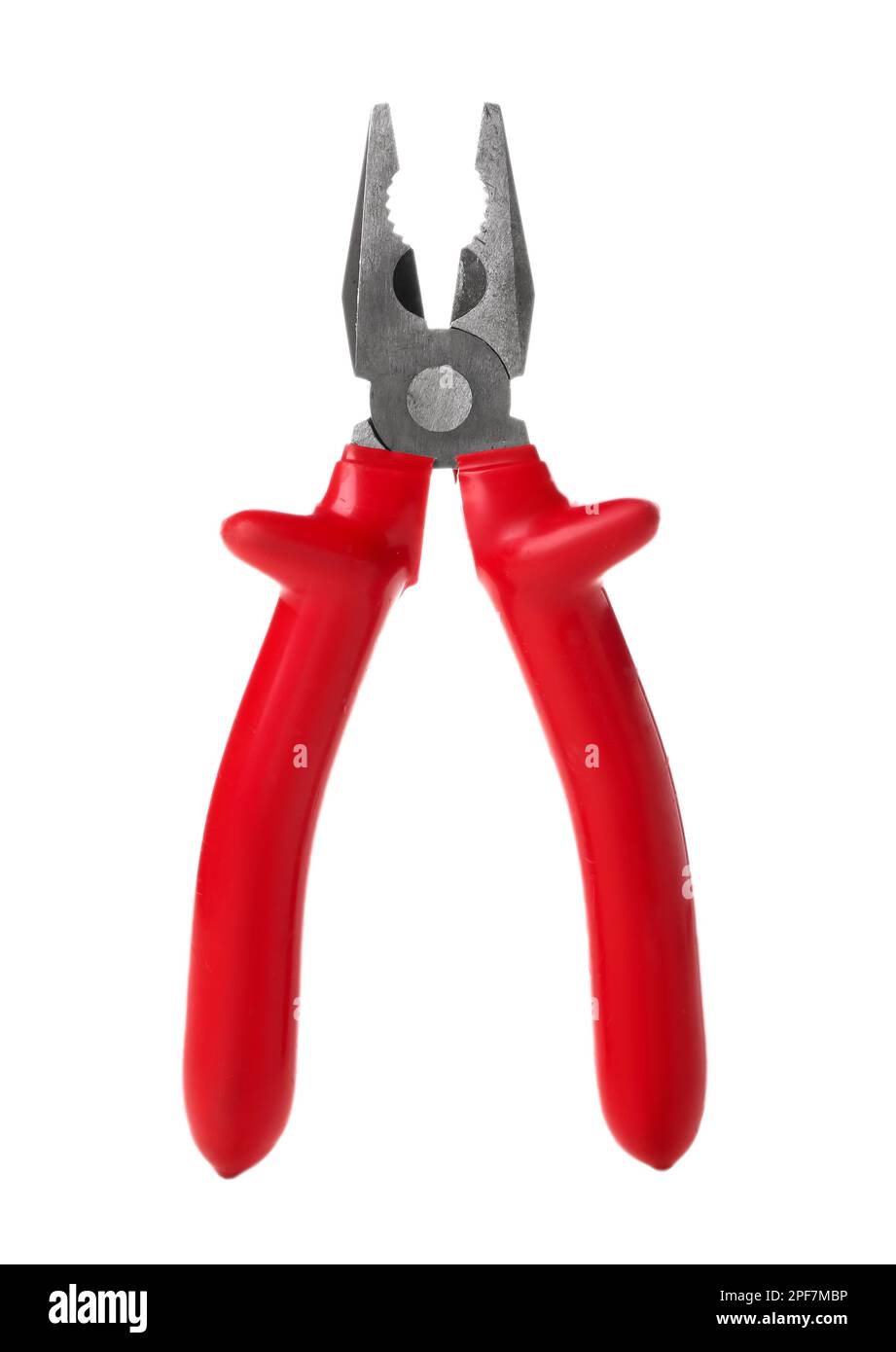 Red pliers isolated on white background Stock Photo - Alamy
