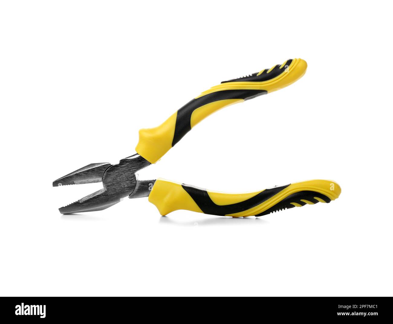 Yellow pliers isolated on white background Stock Photo - Alamy