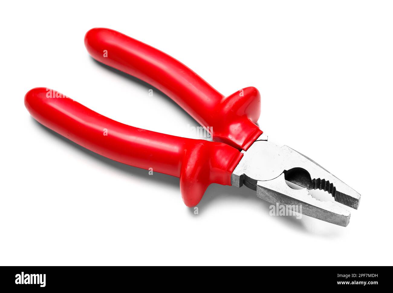 Red pliers isolated on white background Stock Photo - Alamy