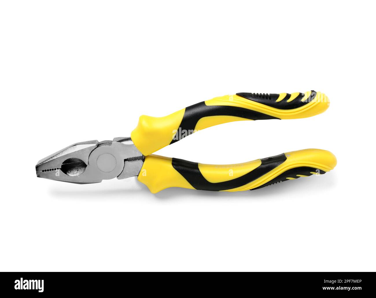 Yellow pliers isolated on white background Stock Photo - Alamy
