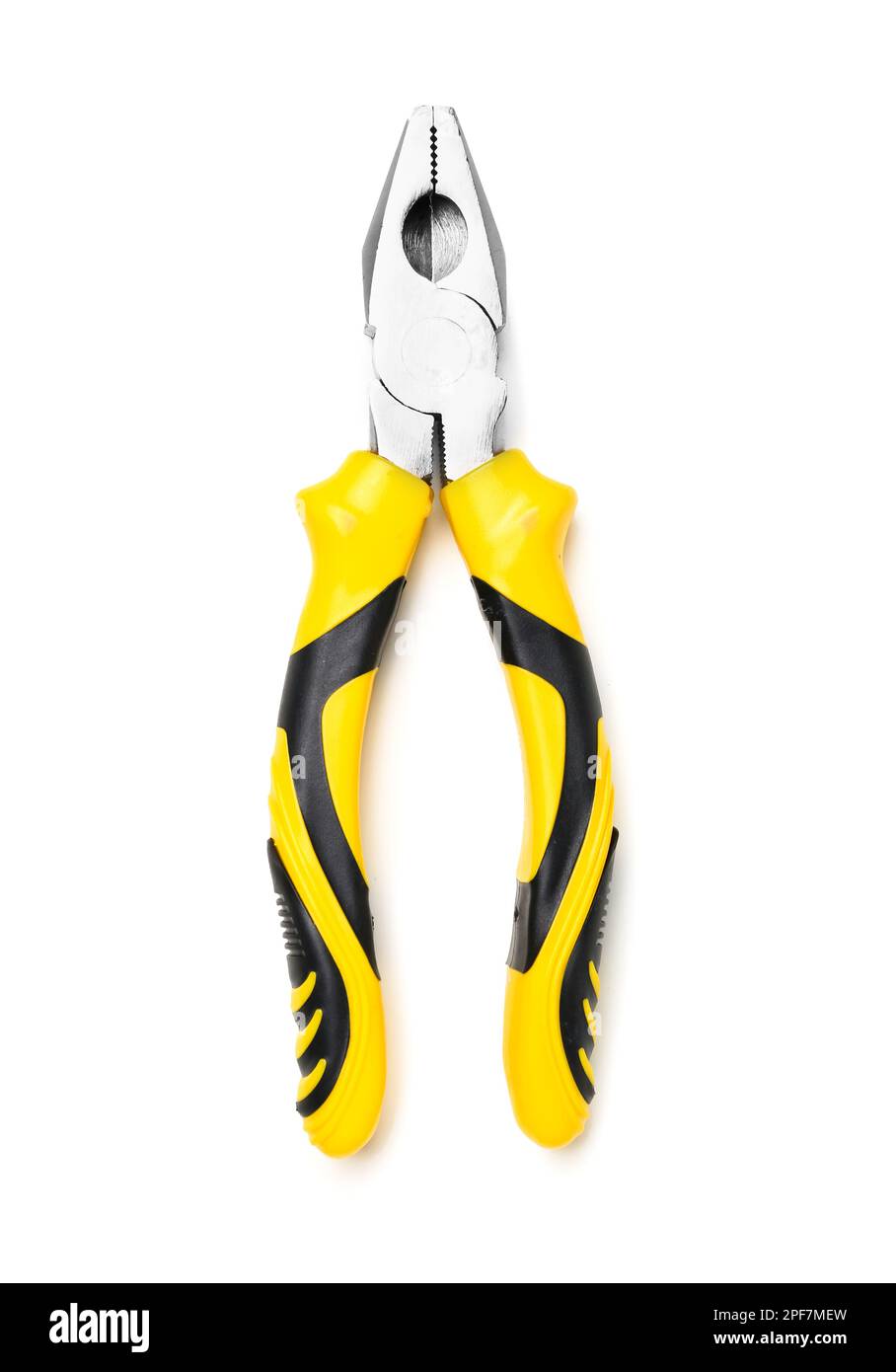 Yellow pliers isolated on white background Stock Photo - Alamy