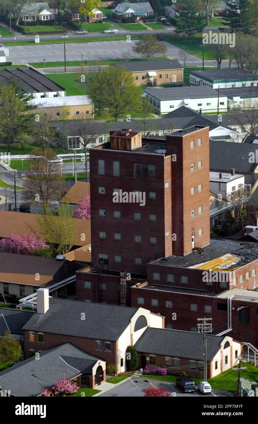 Towering seven stories above Fort Detrick in Frederick, Md., April 19 ...
