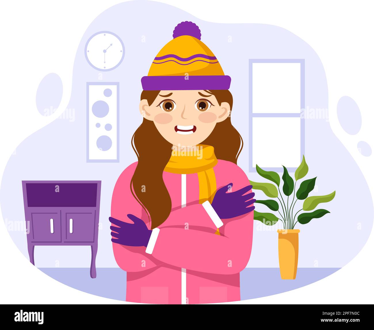 Sick Person Flu and Cold Sickness Illustration with People Wearing ...