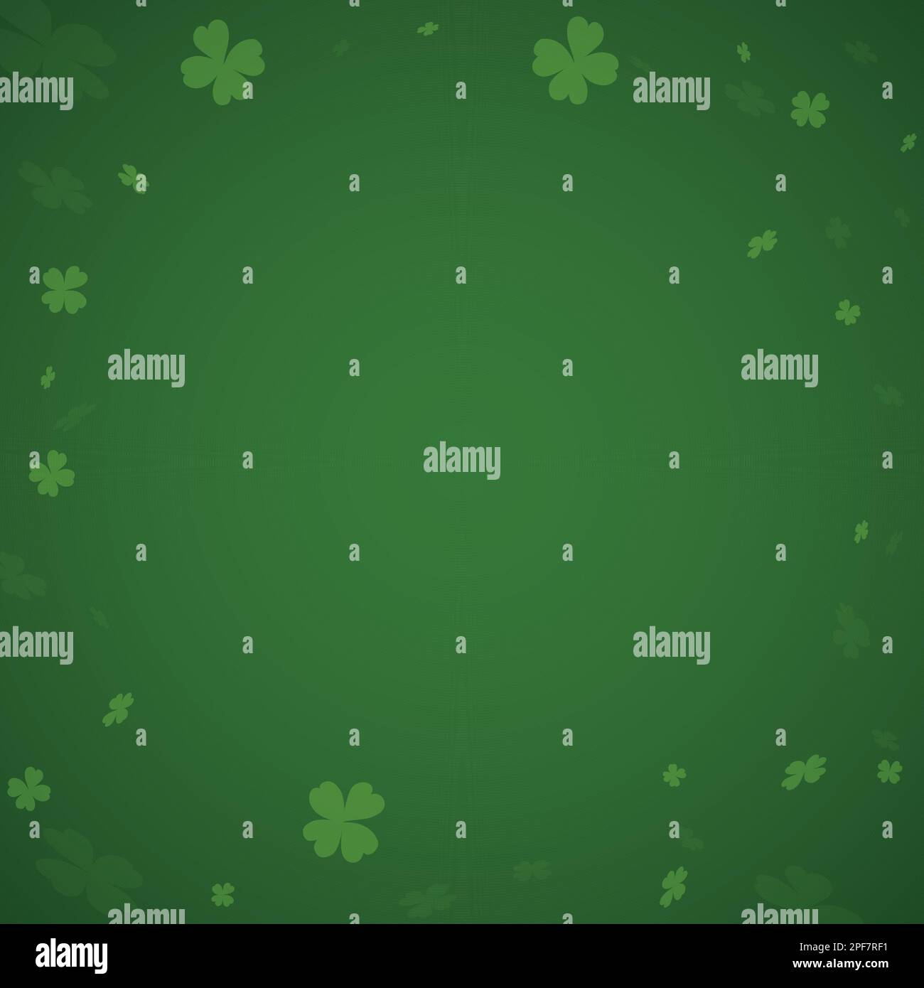 Green background in gradient effect decorated with lucky four-leaf ...