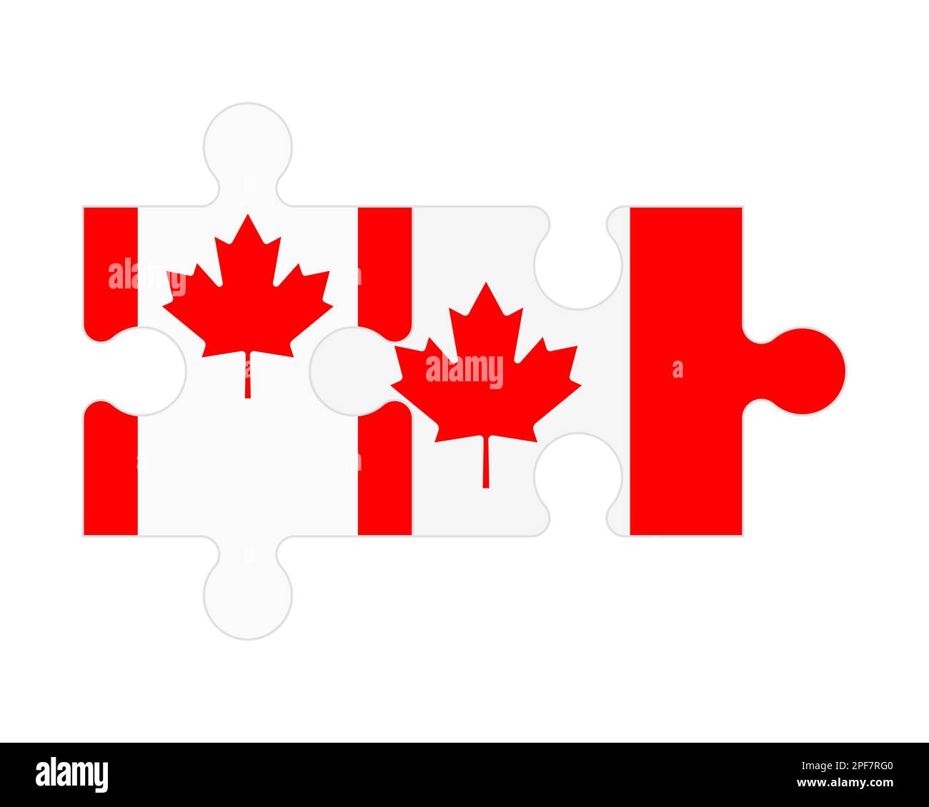 Connected puzzle of flags of Canada and Canada, vector Stock Vector ...