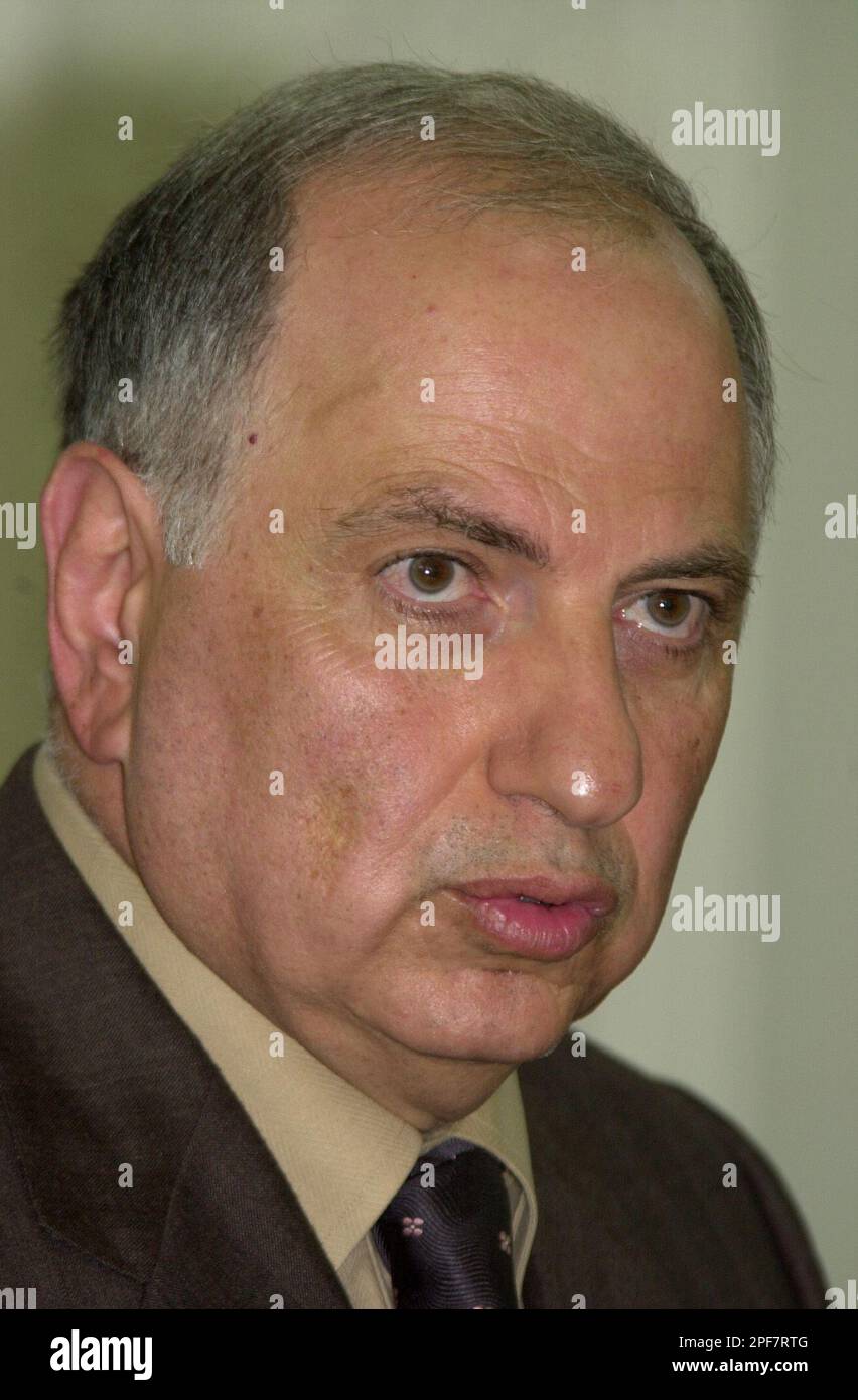 Iraqi opposition leader Ahmad Chalabi, in his first public appearance ...