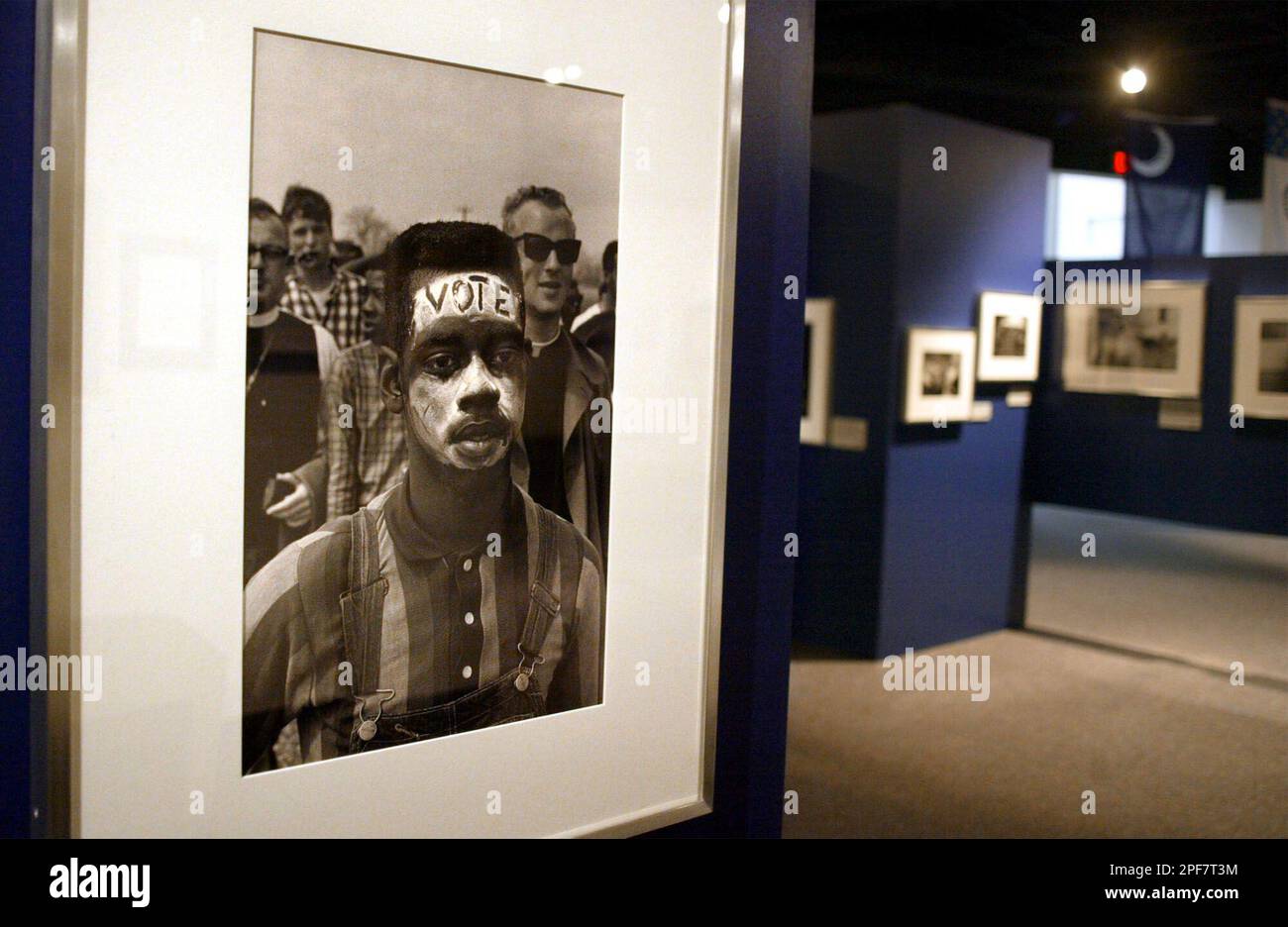 A photograph by Matt Herron taken in 1965 of a march from Selma, Ala ...