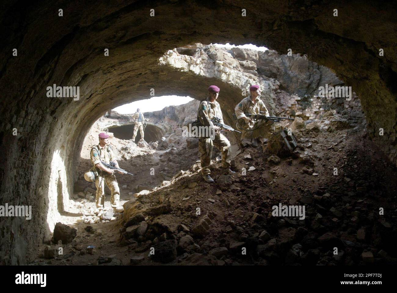 Personnel from 3 Parachute Regiment, 16 Air Assault Brigade patrol ...