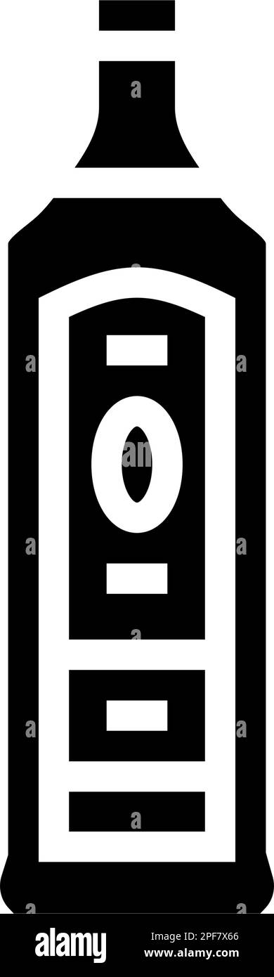 gin glass bottle glyph icon vector illustration Stock Vector Image ...