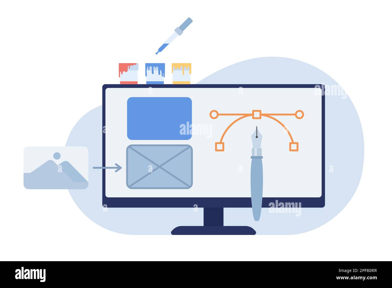 Designing good-looking website flat concept vector spot illustration ...