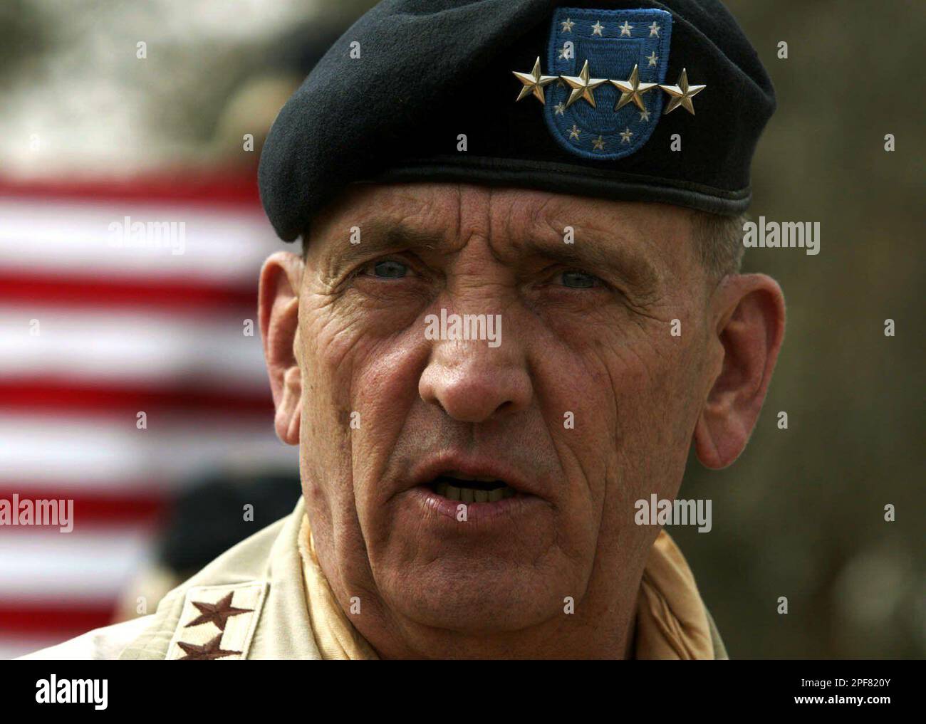 Commander in Chief of the coalition forces in Iraq Gen. Tommy Franks ...