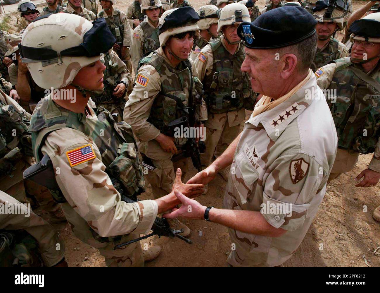 US Gen. Tommy Franks, right, commander of the US central command ...