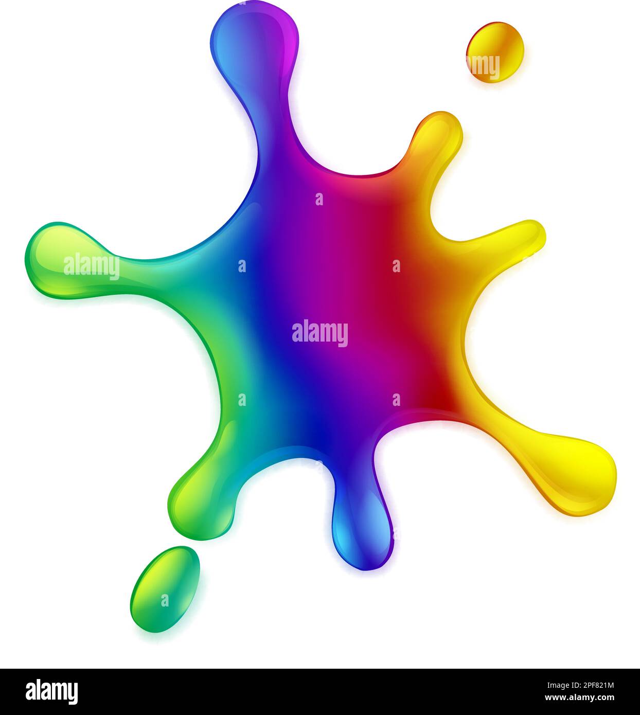 Paint Splash Rainbow Color Splat Design Splatter Stock Vector Image ...