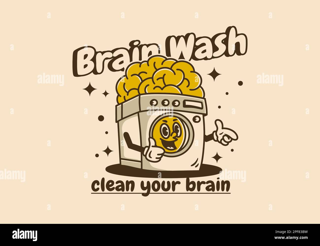 Brain machine vintage drawing Stock Vector Images - Alamy