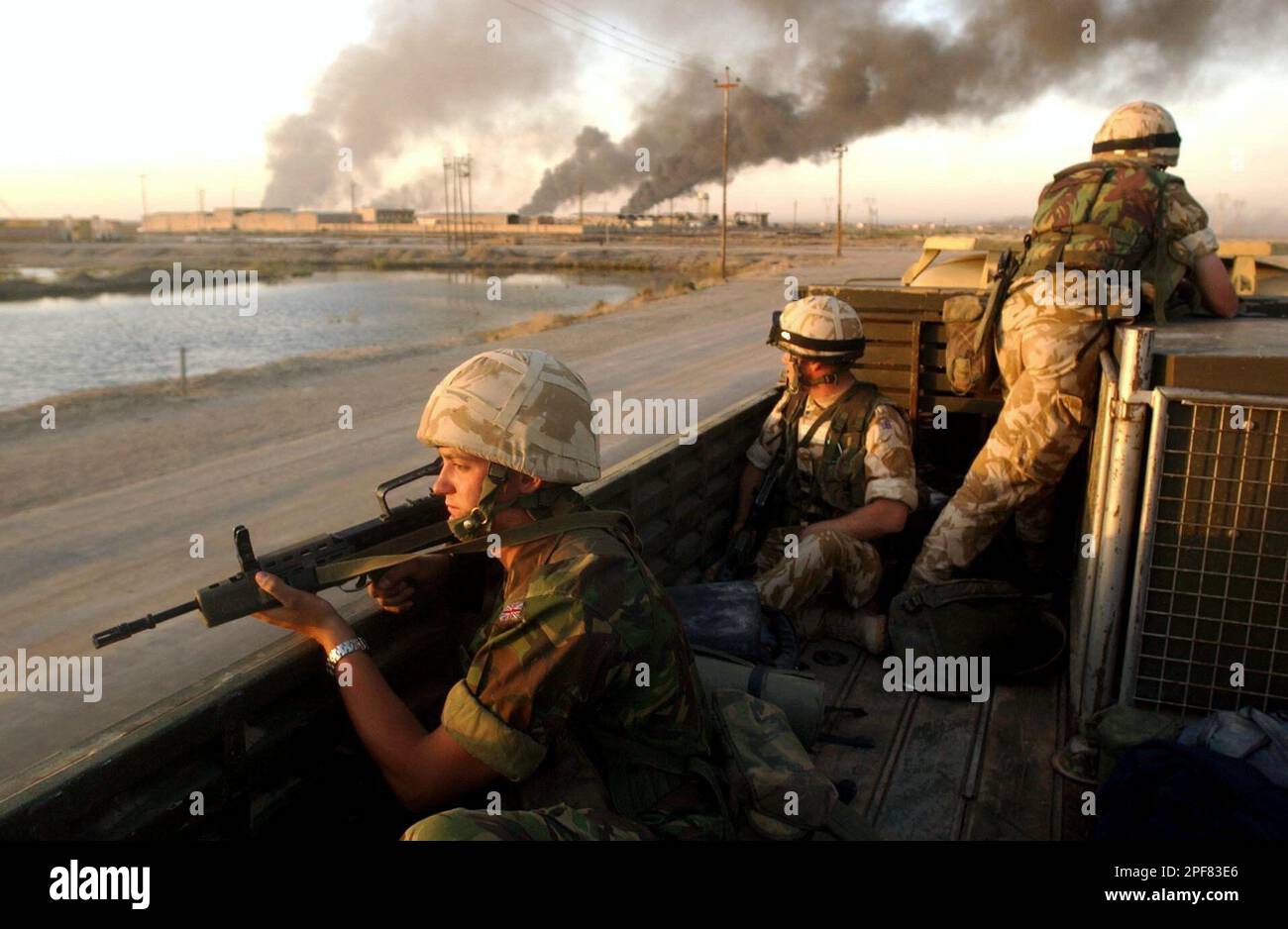 British Desert Rats patrol in Basra, southern iraq, Friday April 4 ...