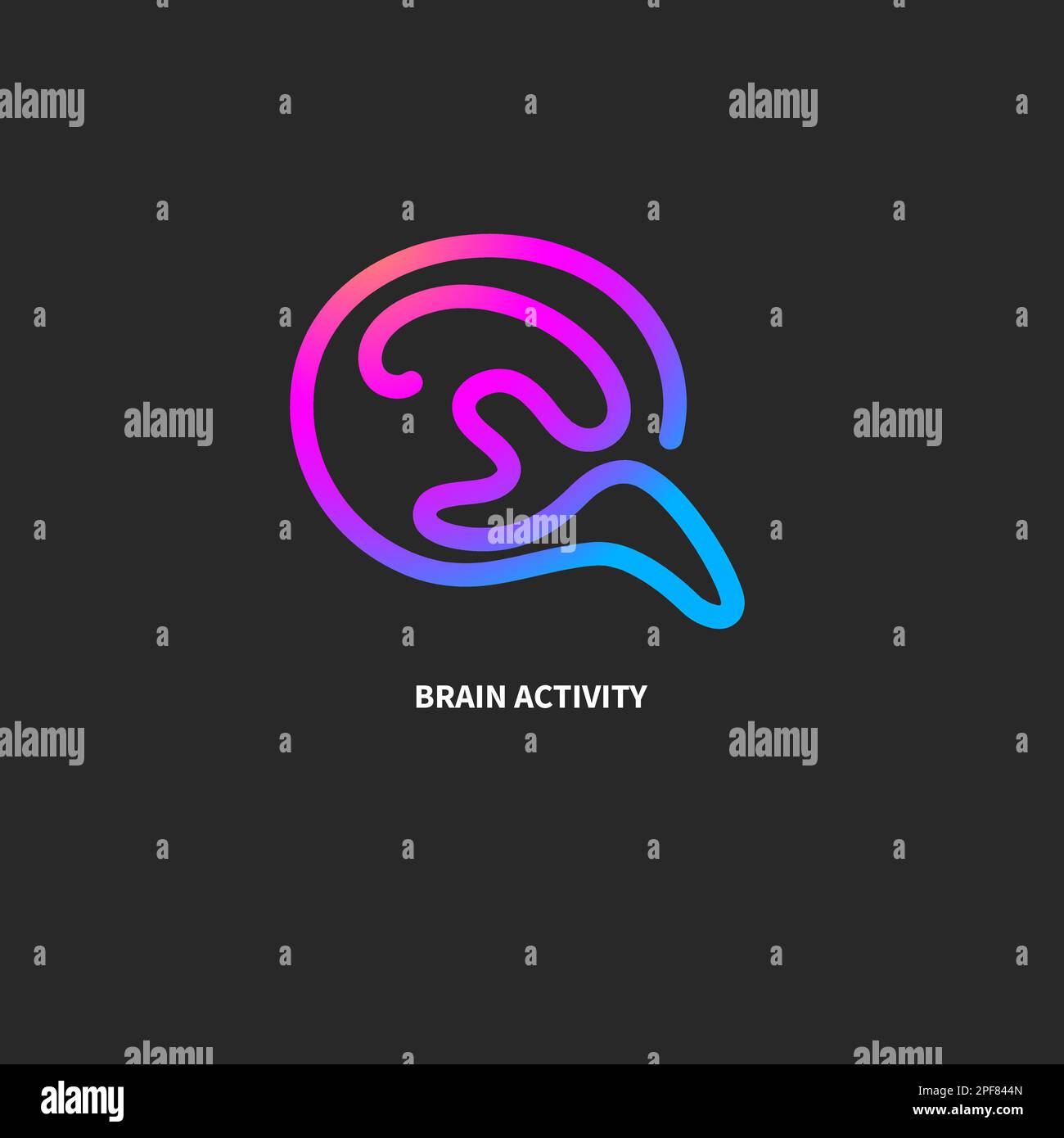 Brain activity of logo. Neurology sign, mind icon Stock Vector Image ...