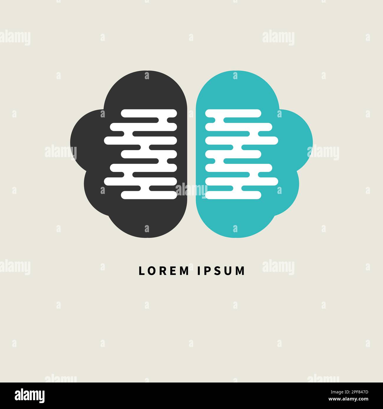 Brain activity of logo. Neurology sign, mind icon Stock Vector Image ...