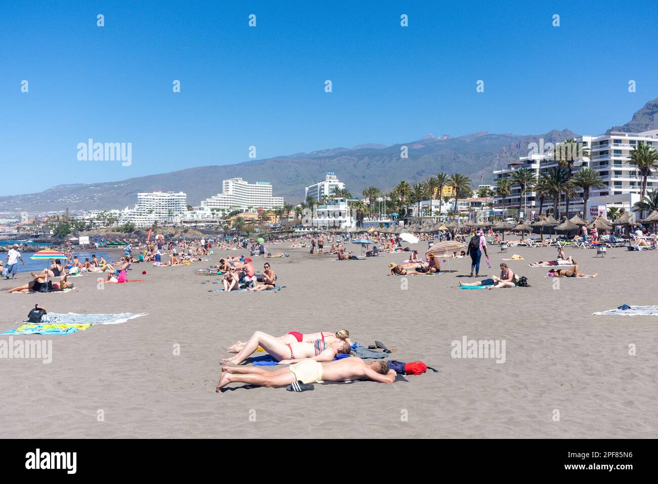 Playas de Troya public beach, Playa de las Américas, Tenerife, Canary ...