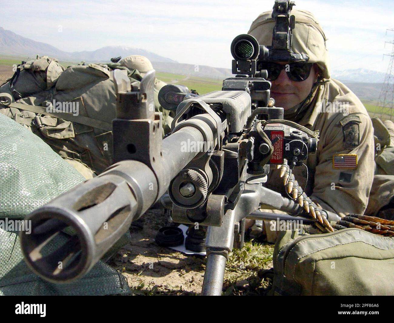 An unidentified U.S. paratrooper from the 173rd Airborne Division ...