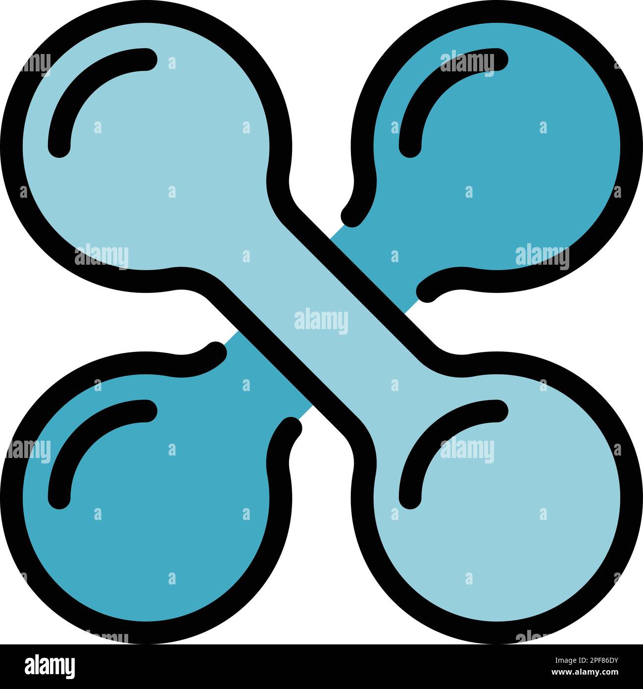 Dumbbells icon. Outline dumbbells vector icon for web design isolated on white background color ...