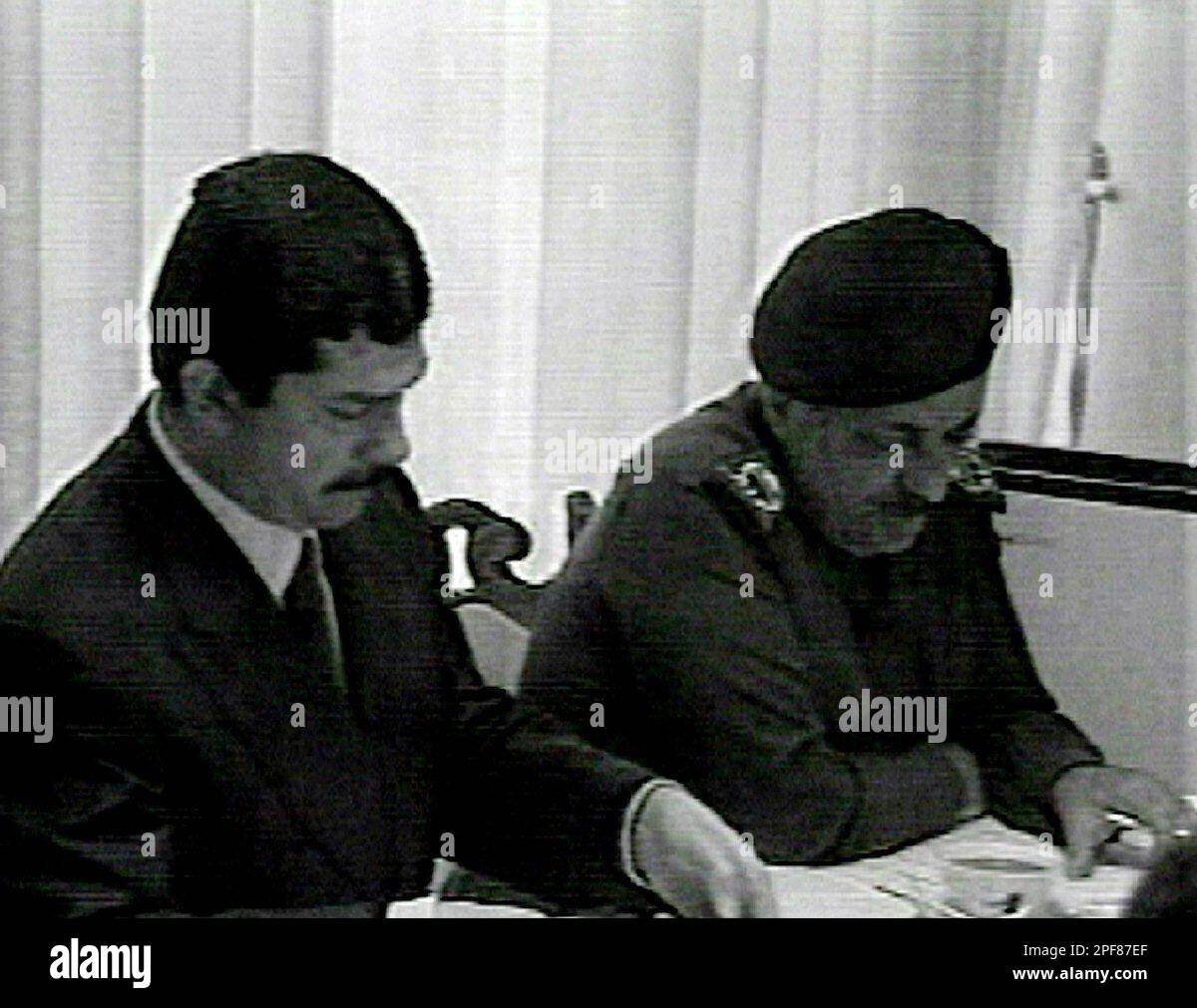 In this image from video seen on Iraqi television Thursday, March 27 ...