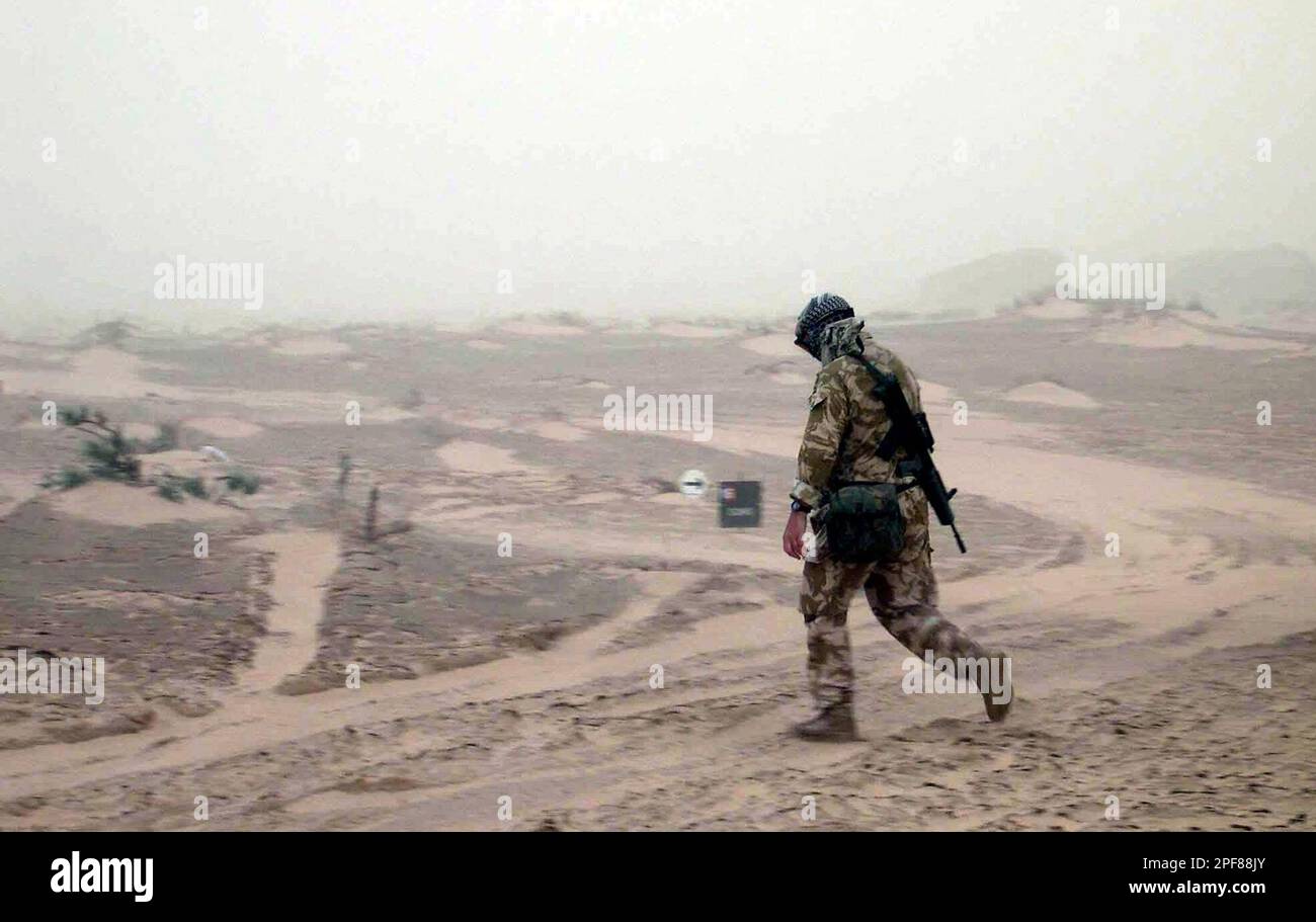 A soldier of 131 Independent Commando Squadron of the British Royal ...