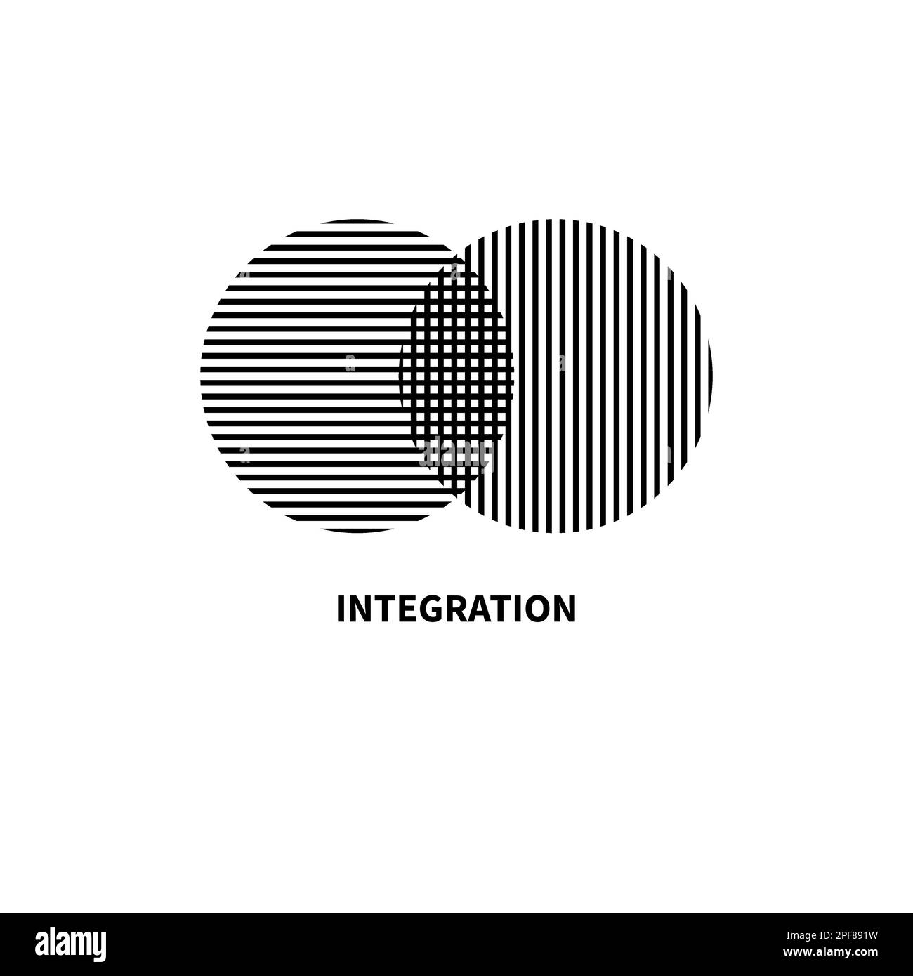 Integration, interaction sign. Business concept. Interact logo, minimal ...