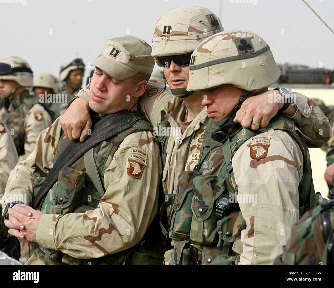 Three captains with the U.S. Army 1st Brigade, 101st Airborne Division ...