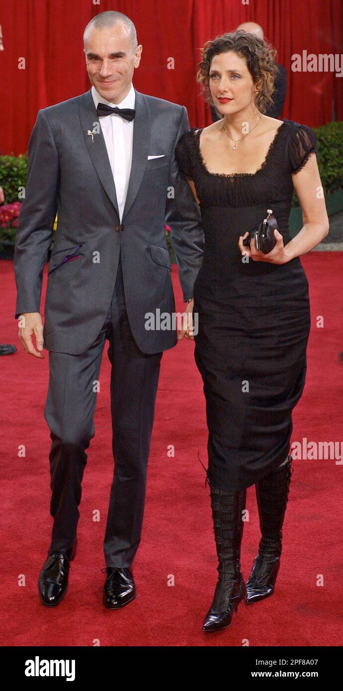 Actor Daniel Day-Lewis and his wife, Rebecca, arrives for the 75th ...