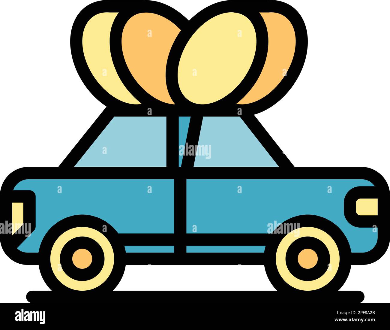 Car present icon. Outline Car present vector icon for web design ...