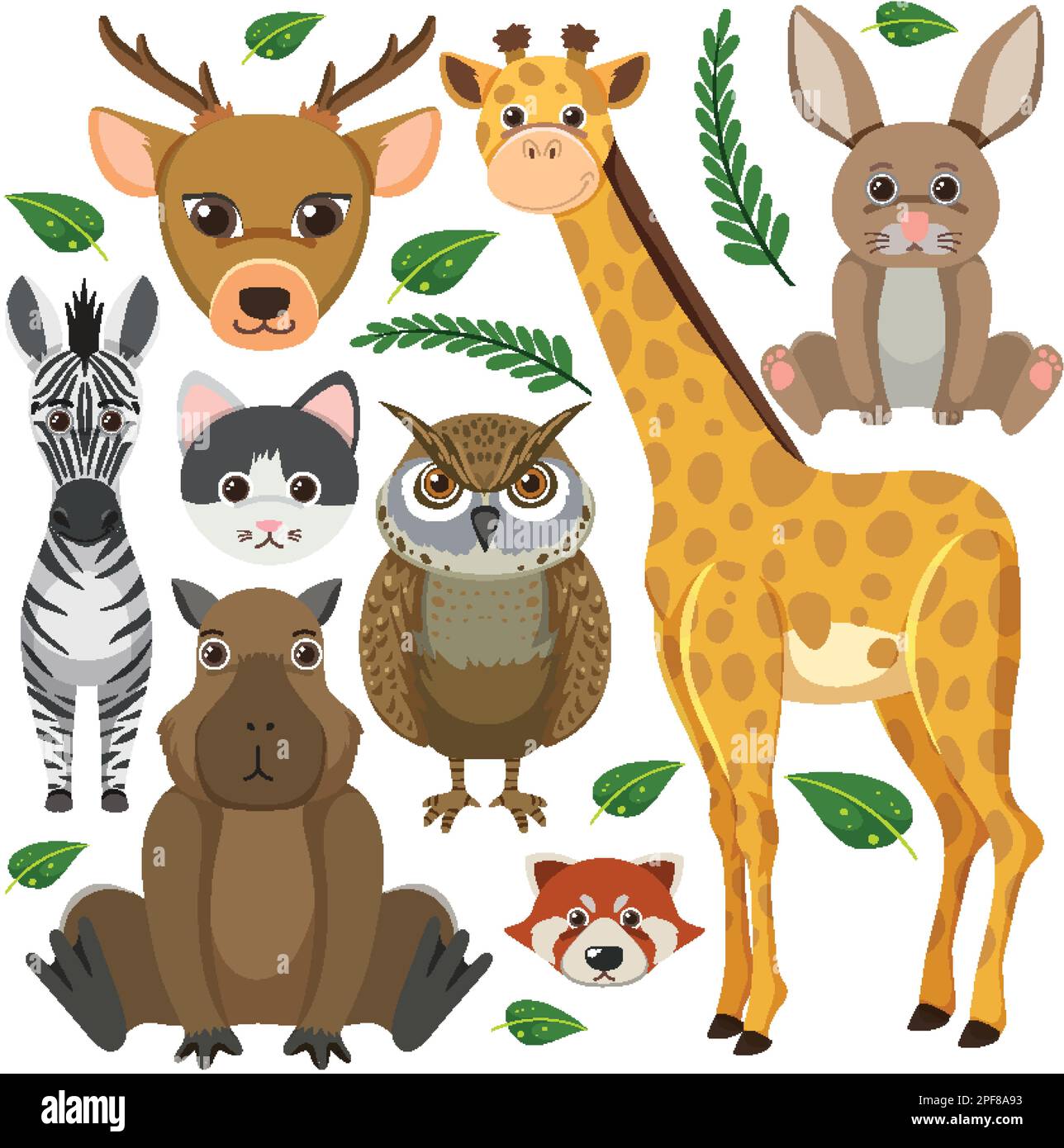 Set of mix animal character illustration Stock Vector Image & Art - Alamy