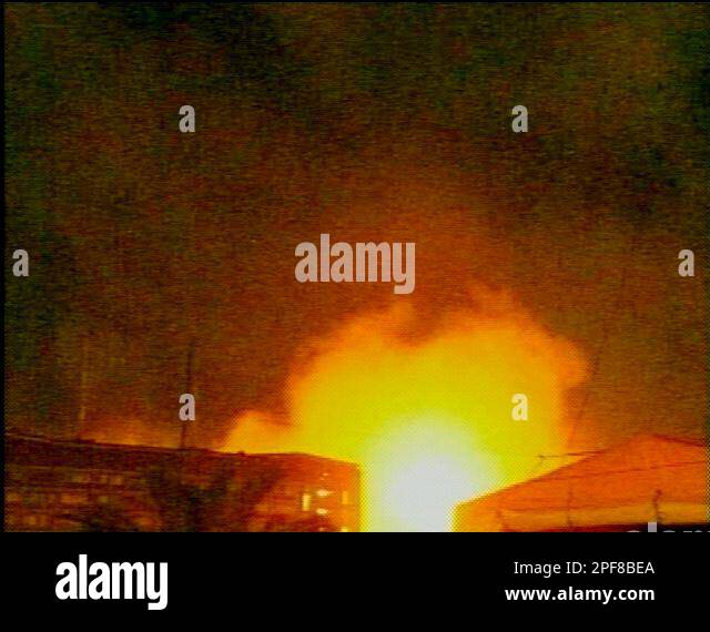 In this image from video, an explosion is seen in Baghdad, Iraq, Friday ...
