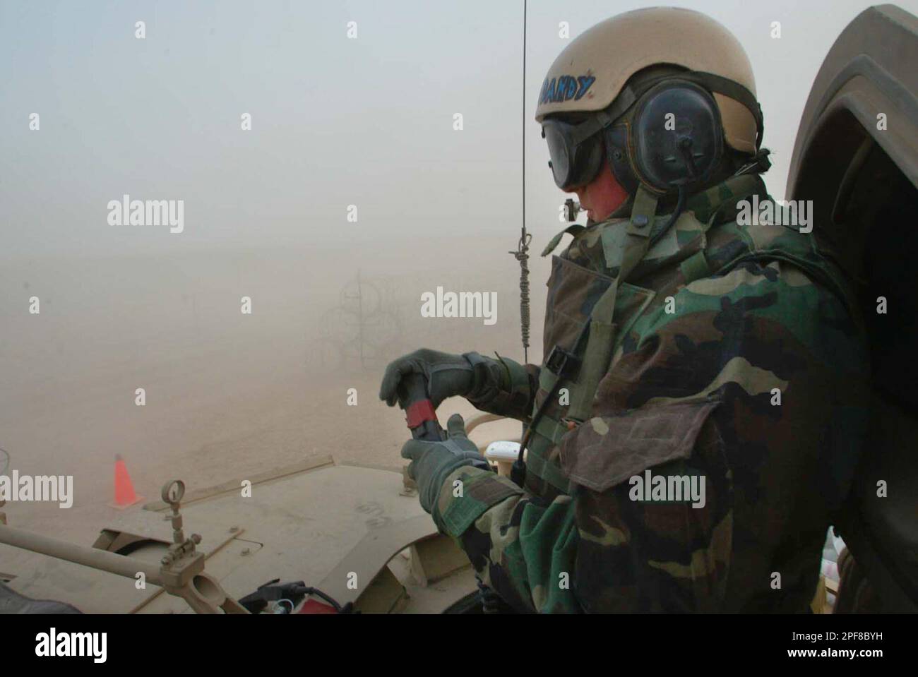 U.S. Army 1st Lt. Eric Hooper, with the A 3-7 Infantry, crosses over ...