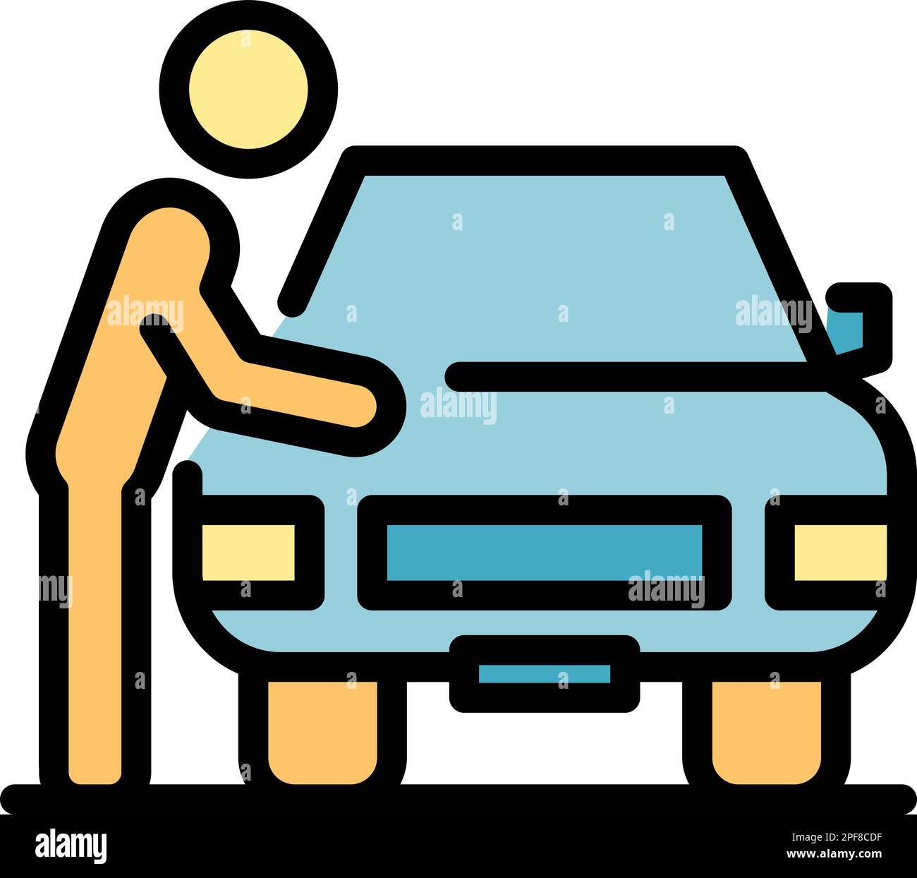 Car owner icon. Outline Car owner vector icon for web design isolated ...