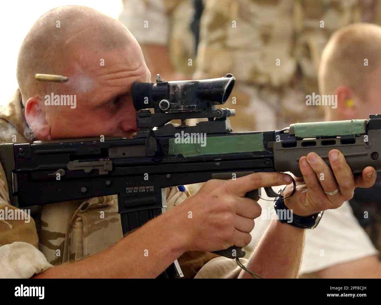 British Royal Marines from 3 Commando Brigade during a shooting ...