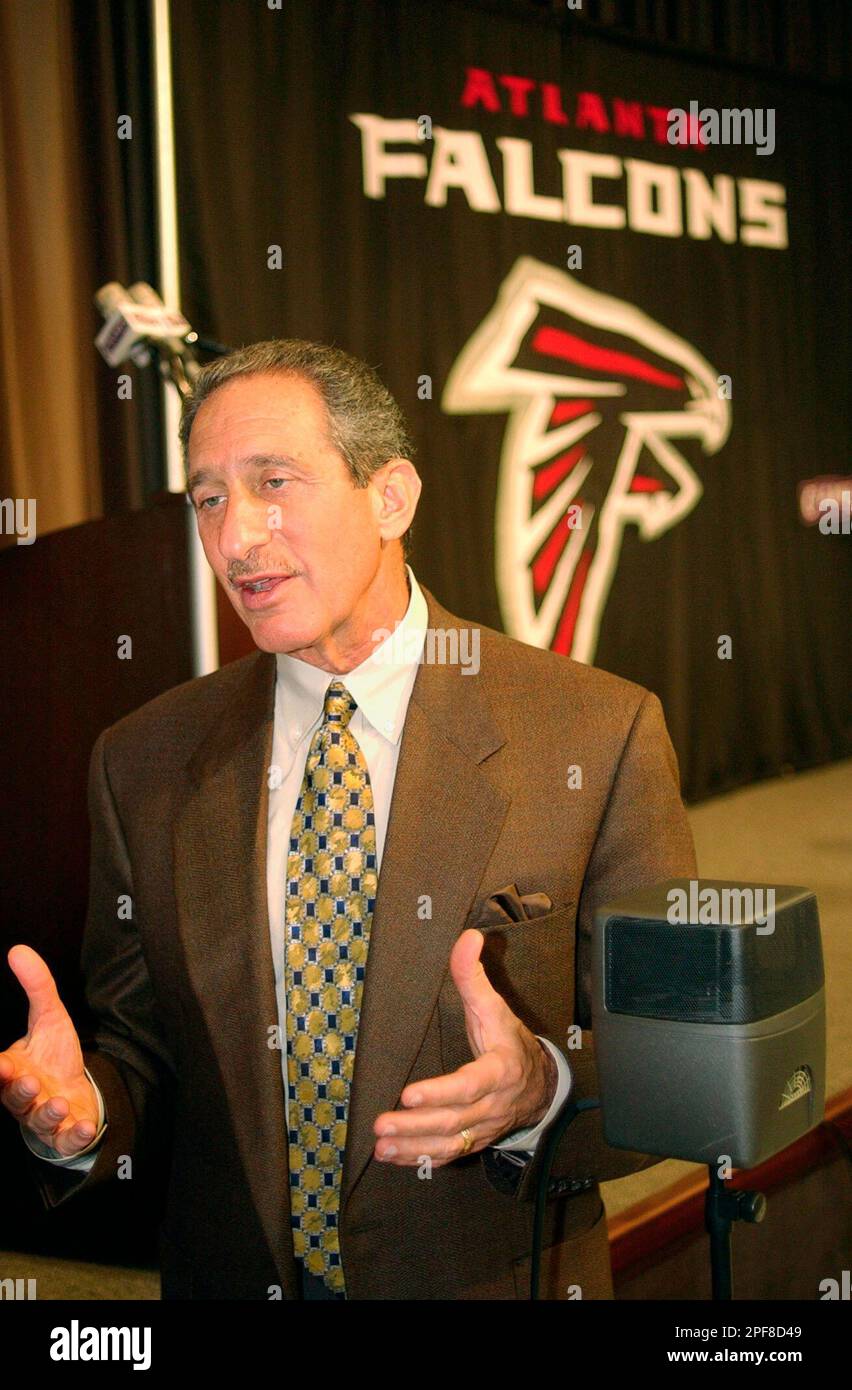 Atlanta Falcons owner Arthur Blank speaks after a news conference in ...