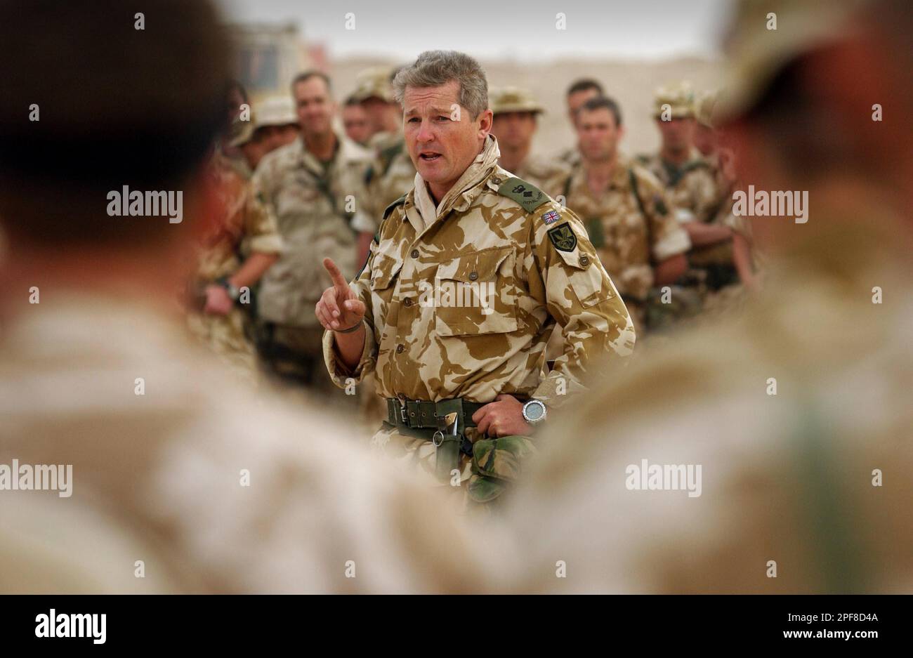 Lt Col Tim T. Collins, commanding officer of the 1st Battalion Royal Irish Regiment Battle Group ...