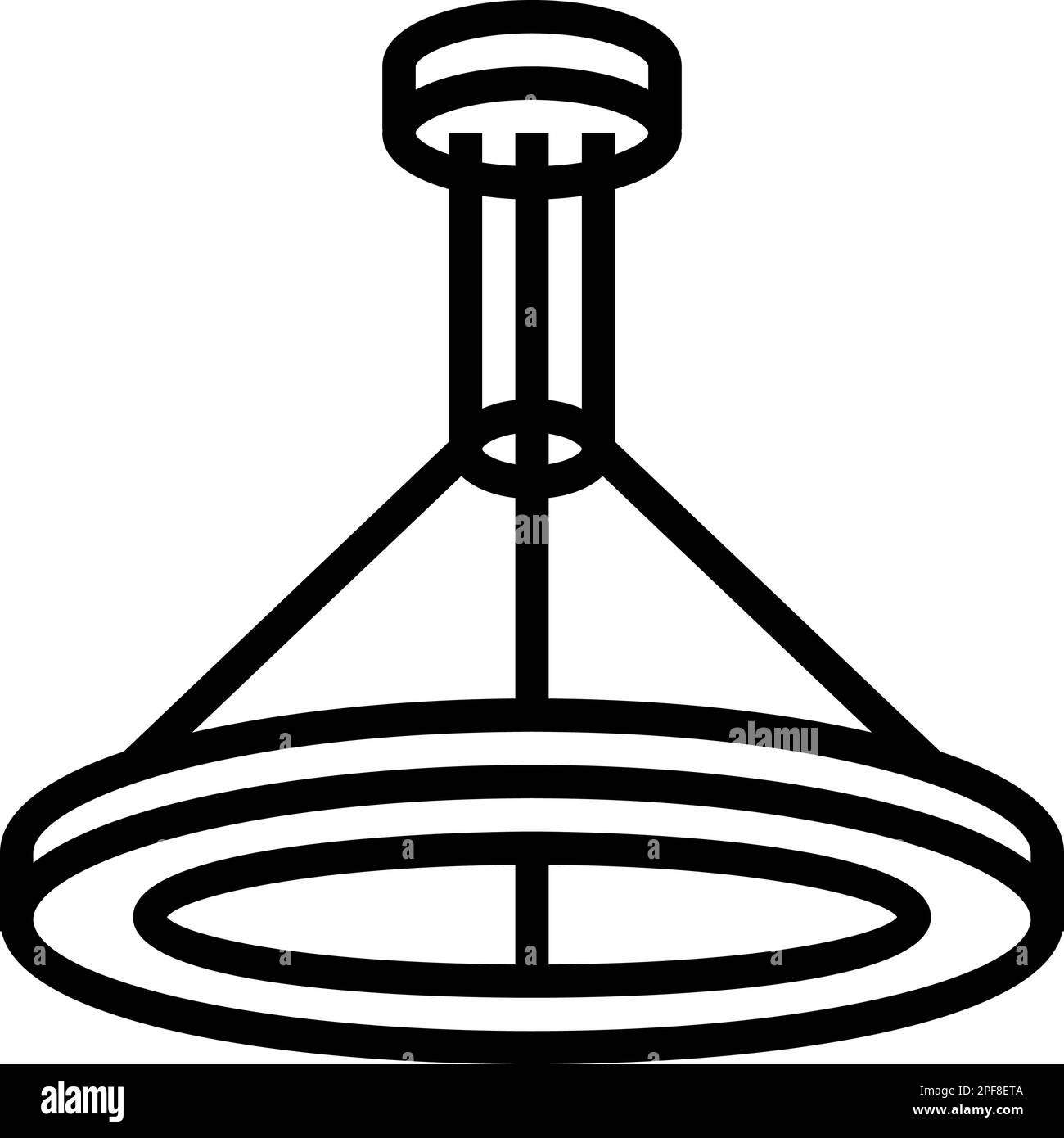 overhead lighting living room line icon vector illustration Stock ...