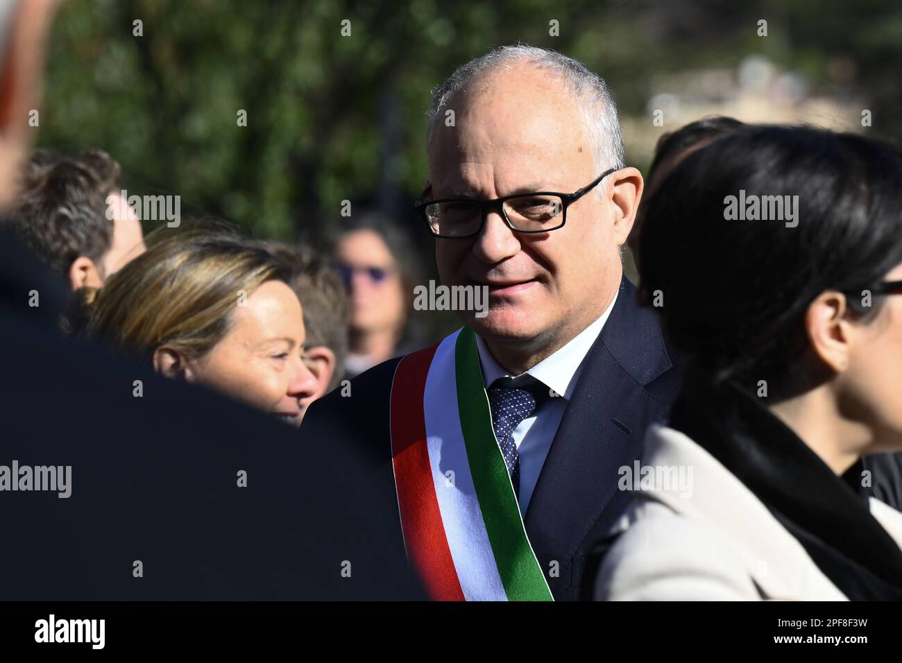 Roberto Gualtieri Mayor of Rome during the 45th anniversary of the ...