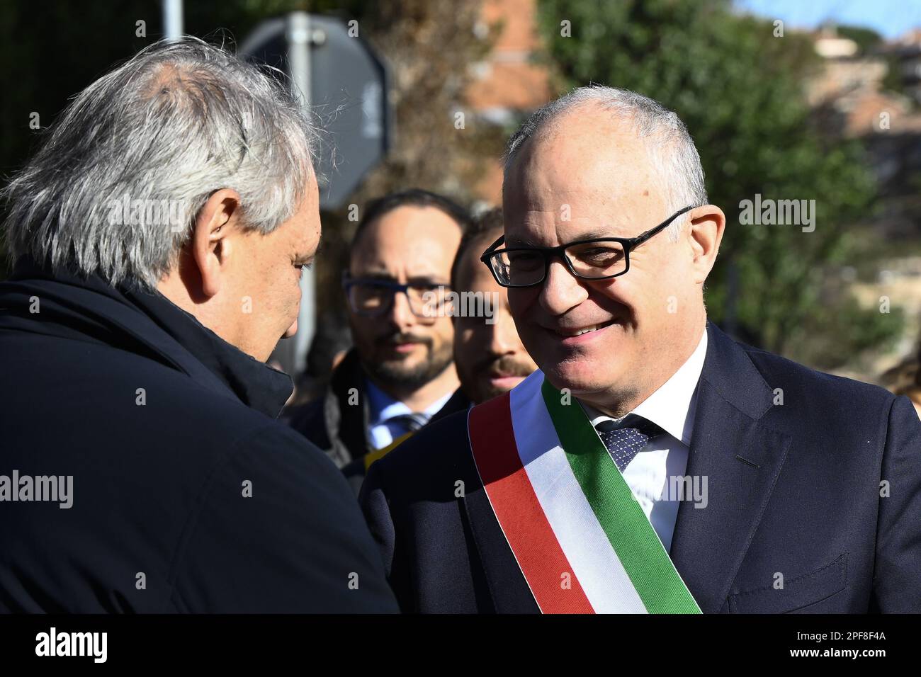 Roberto Gualtieri Mayor of Rome during the 45th anniversary of the ...