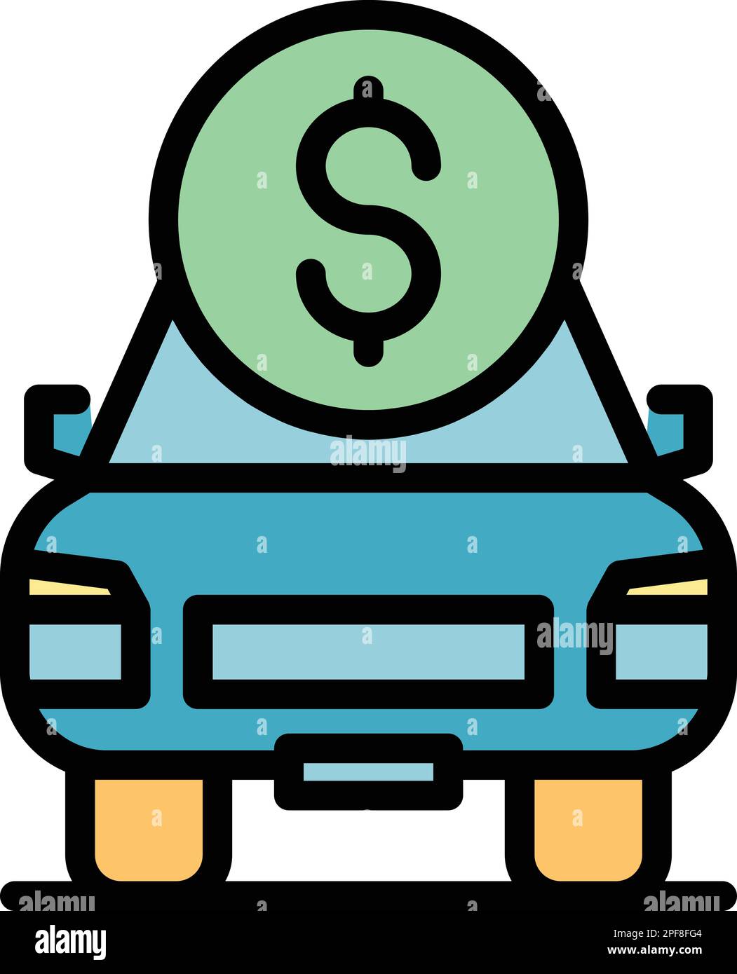 Car dealer icon. Outline Car dealer vector icon for web design isolated ...