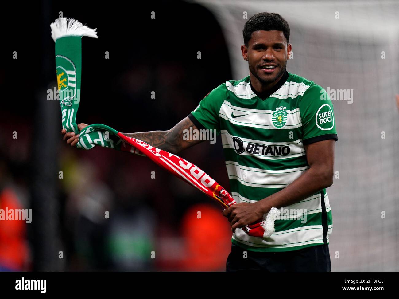 Sporting Lisbon's de Lima Matheus Reis celebrates after the UEFA Europa ... Sporting Lisbon's de Lima Matheus Reis celebrates after the UEFA Europa ...