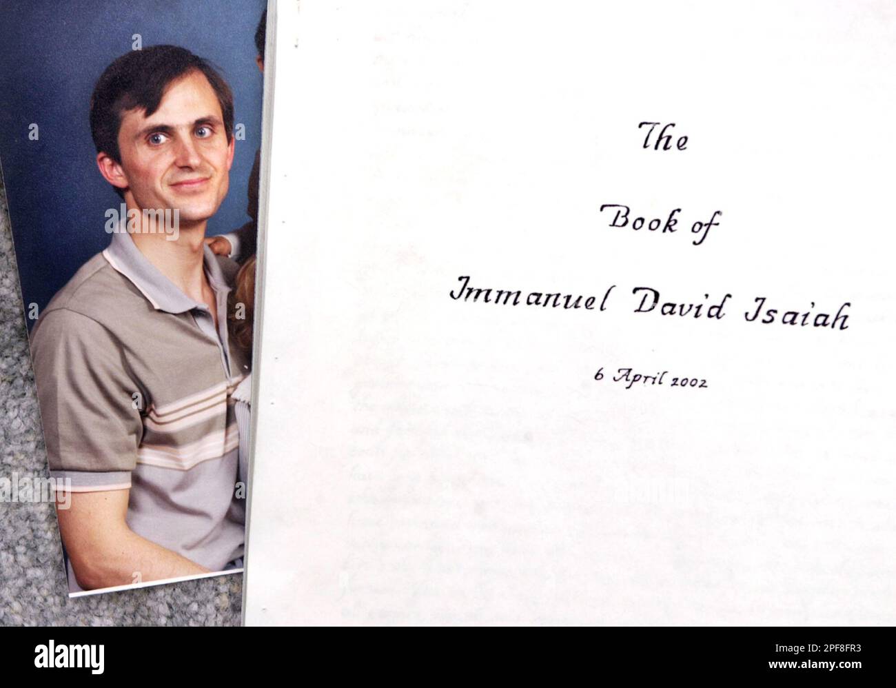 A copy of Brian David Mitchell's "The Book of Immanuel David Isaiah" is ...