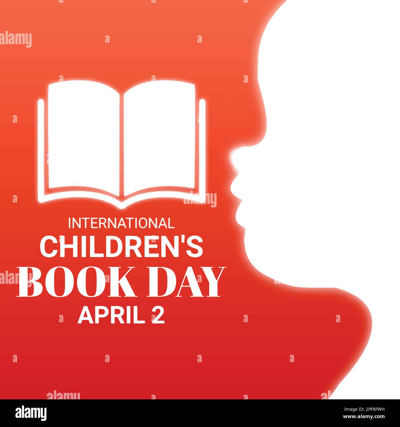 International Children's Book Day design on gradient background . April ...