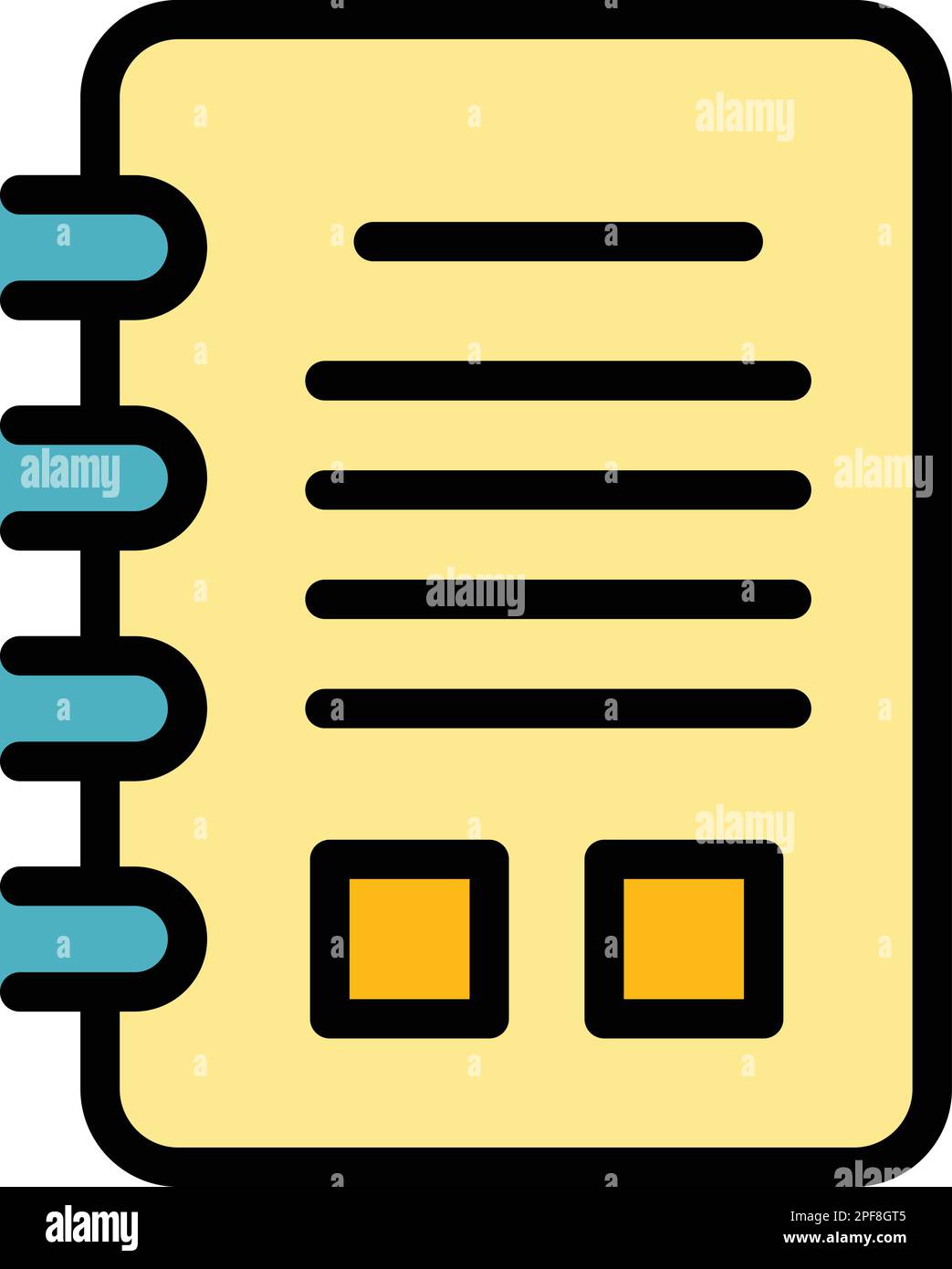 Task schedule notepad icon. Outline Task schedule notepad vector icon ...